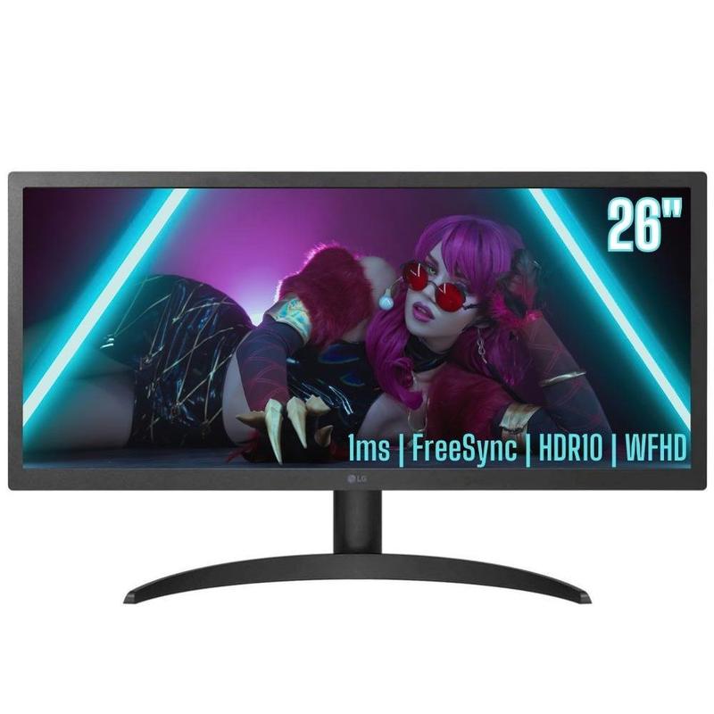 Monitor Gamer LG Ultrawide 26" 1ms IPS Full HD 21:9 com AMD FreeSync e HDR10 - 26WQ500-B. AWZM ...