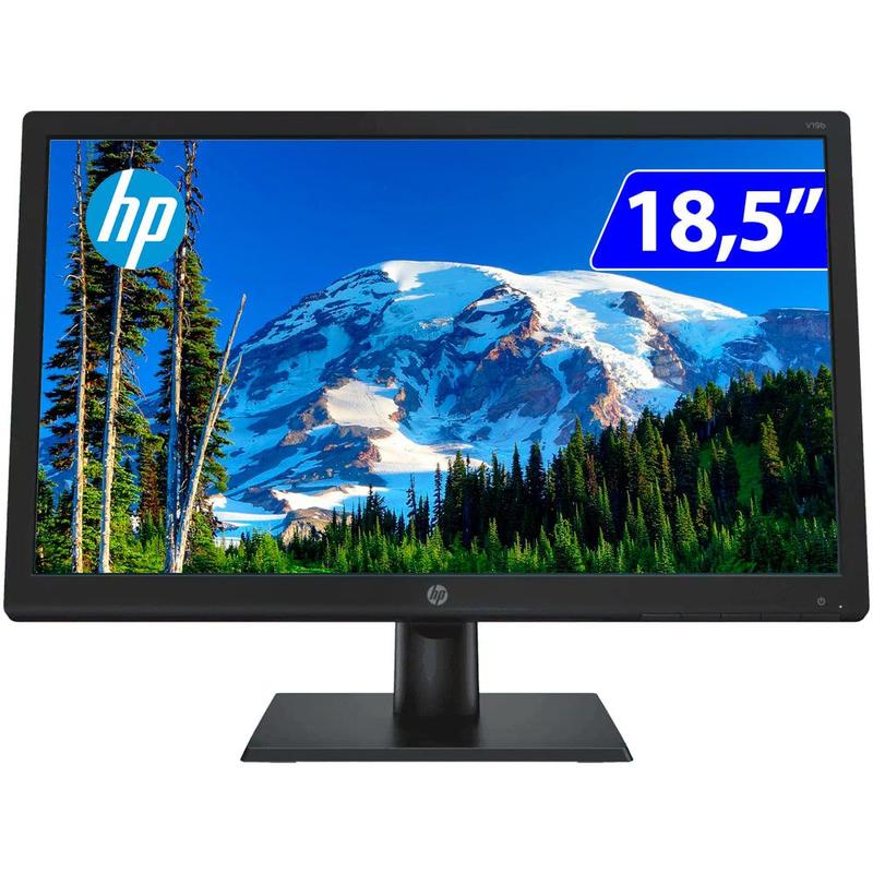 Monitor HP LED 18.5 Polegadas Widescreen VGA V19B 2XM32AA AC4 - Monitor ...