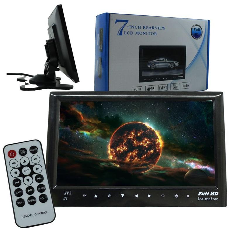 Monitor Lcd Veicular Digital 7 Polegadas Portátil Bluetooth - MULTI ...