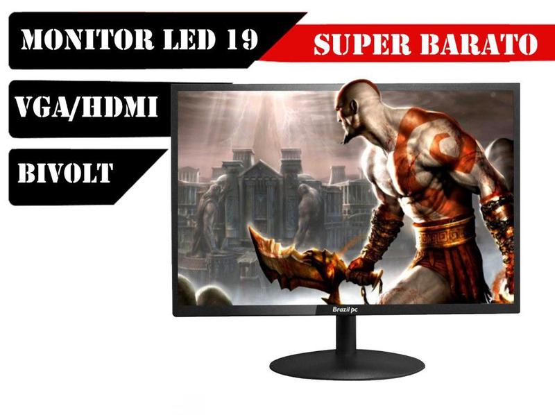 Monitor led 19 bpc-19we02-b preto widescreen - BRAZIL PC - Monitor para ...