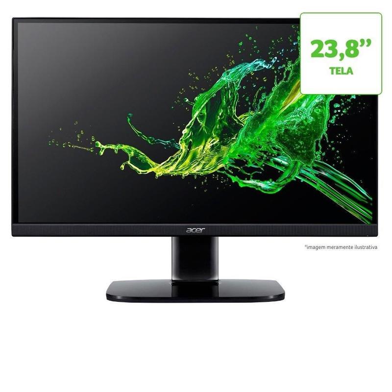 Monitor LED 23.8" Acer KA242YA, Full HD, Resolução 1920x1080, Entrada ...