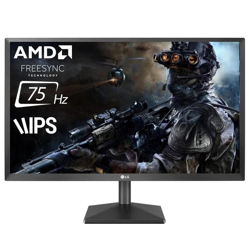 Monitor LED LG 24", IPS, 75Hz, AMD FreeSync, HDMI, Full HD, Black ...