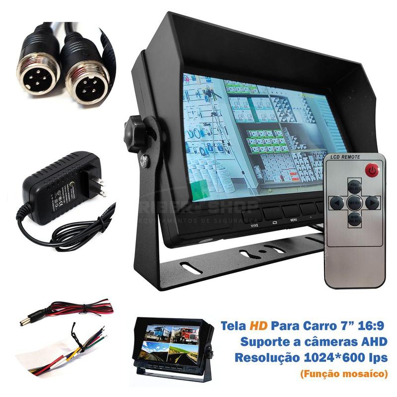 Monitor Veicular 7 Polegadas 4 Canais Aviation C/ Gravação - Dniub ...