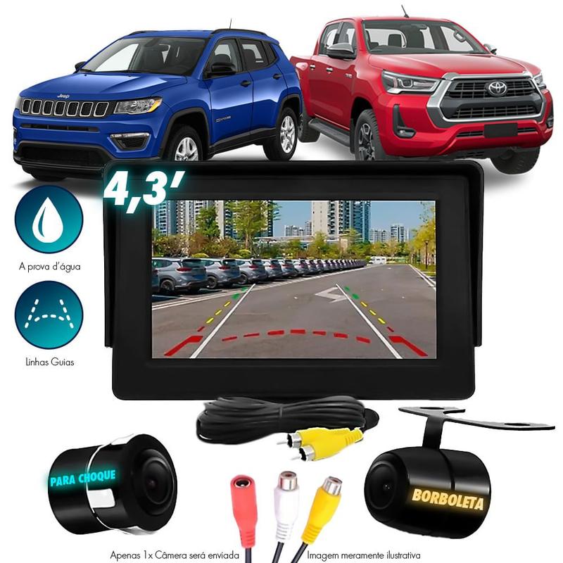 Monitor Veícular display 4.3 Rca LCD HD com Câmera traseira - D-Lux - Monitor Automotivo ...