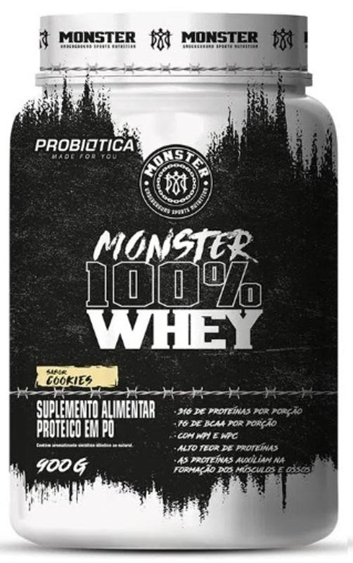 Monster 100% Whey 900g - Probiótica - Whey Protein - Magazine Luiza