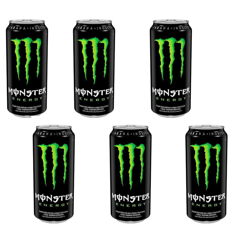 Monster Lata 473ml Energy Energetico Tradicional kit com 06 latas ...