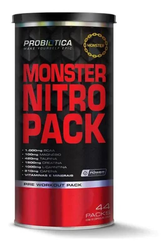 Monster Nitro Pack 44 packs Probiótica - BCAA - Magazine Luiza