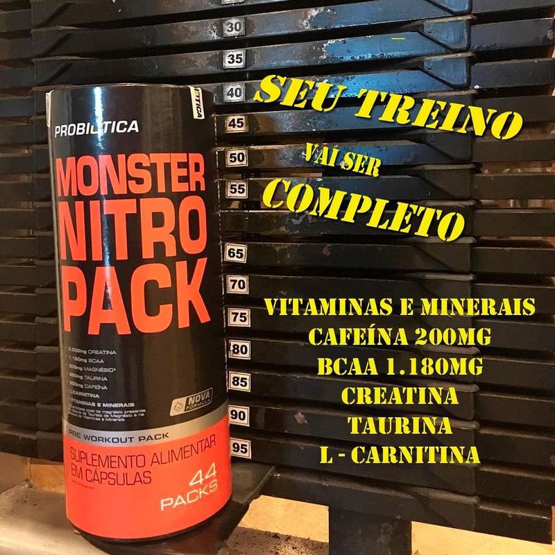Monster Nitro Pack 44 Packs - PROBIOTICA - BCAA - Magazine Luiza