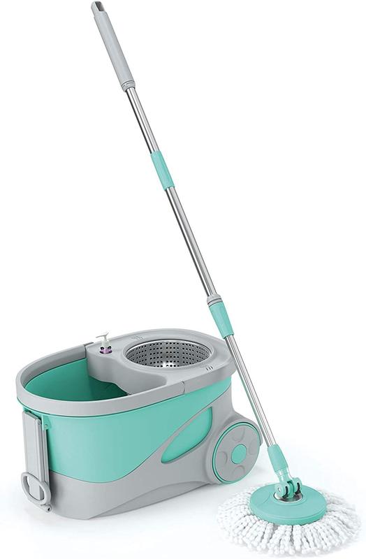 Mop Giratório Ciclone 20L Cesto Inox e Rodinhas Flash Limp - Mop ...