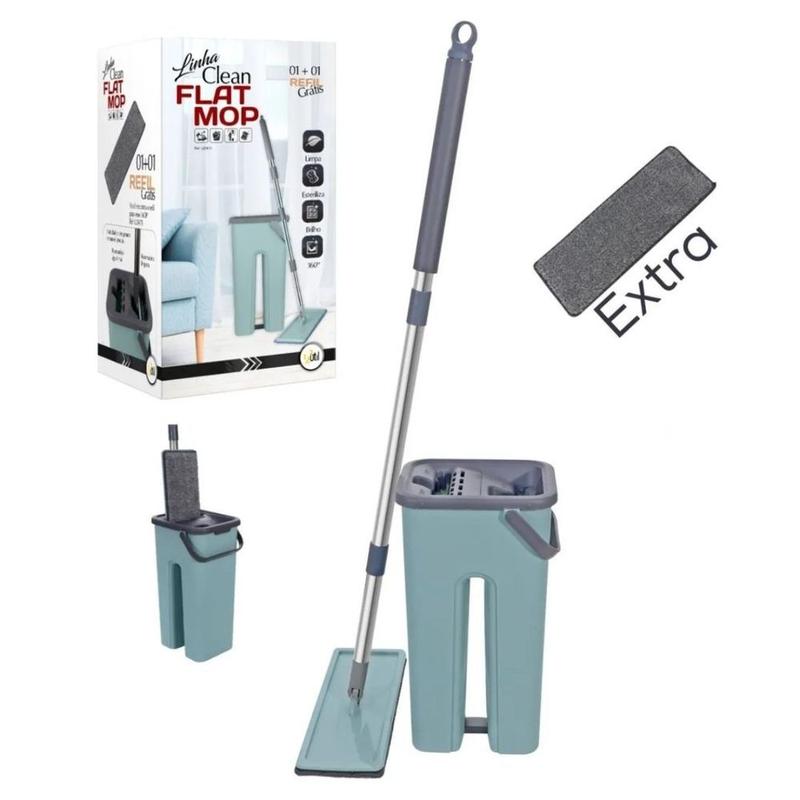 Mop Lava E Seca Flat Multiuso Vertical + Refil Extra 123util - 123Ultil ...