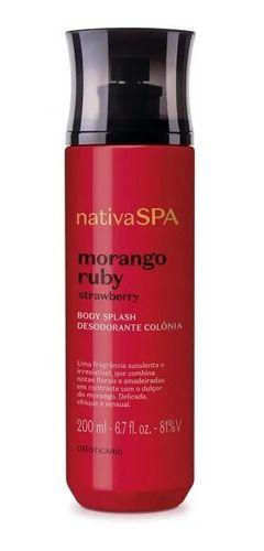 Morango Ruby Body Splash Desodorante Colônia - O Boticário - Body Splash e Body Spray - Magazine ...