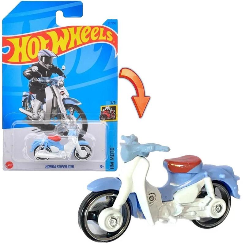 Moto Hot Wheels Honda Super Cub Azul Colecionável Mattel - Carrinho de ...