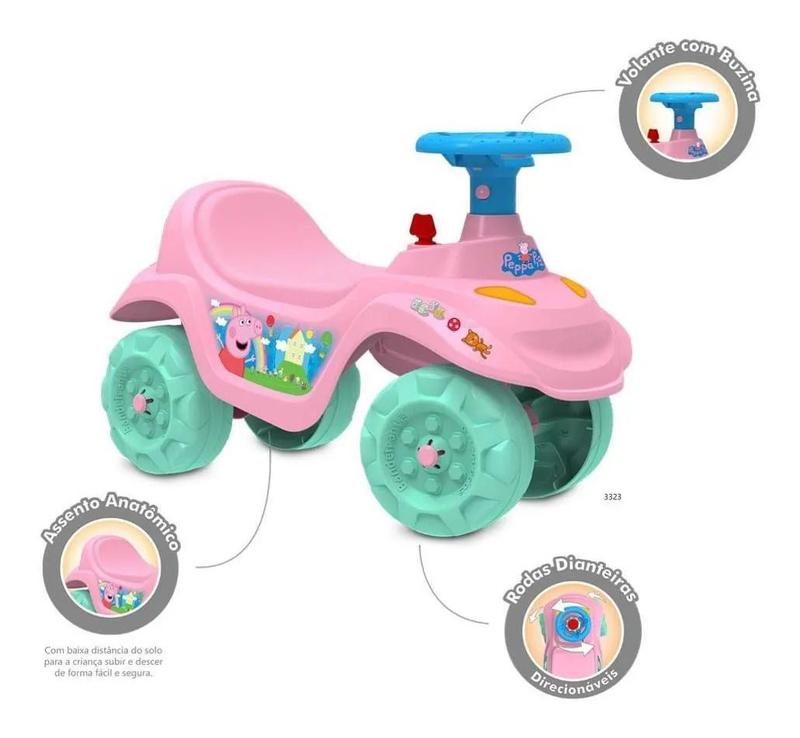 Motoca sem Pedal Totoca Peppa Pig Bandeirante - Porta Guardanapo ...