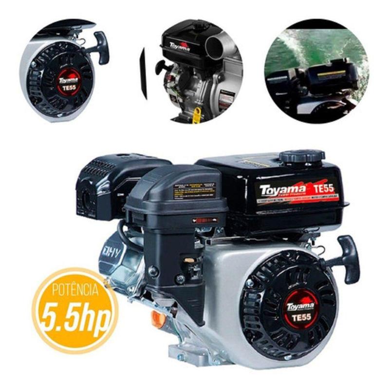 Motor a gasolina 4t 5.5hp ohv 163cc c/ sensor de óleo - TOYAMA - Motor ...