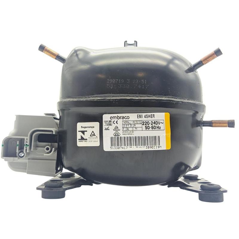 Motor Compressor 1/8 Emi45Her Embraco 420 Btus Gás R134 220V ...