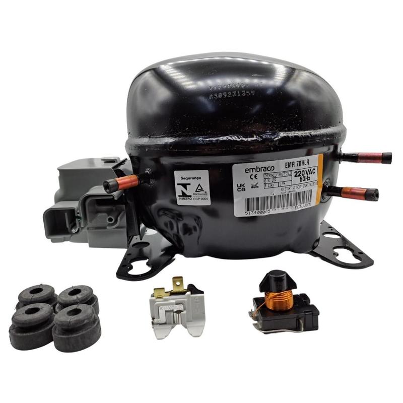 Motor Compressor Embraco EMR70HLR 1/5 Hp R134 220v - Peças para ...