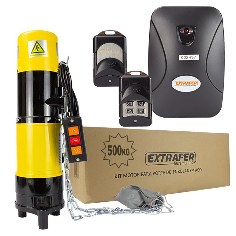 Motor para porta de enrolar em aço para portas de até 500KG - Extrafer ...