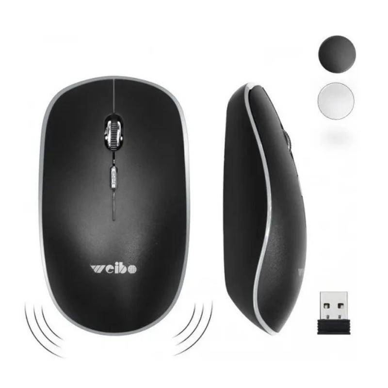 Mouse Bluetooth E Wireless Usb Recarregável Weibo Wb-5005 - Mouse ...