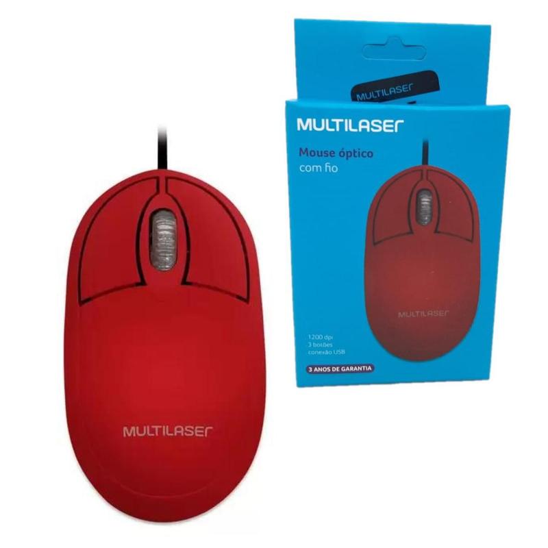 Mouse Com Fio Classic Box Óptico Full Usb - Multilaser - Mouse ...