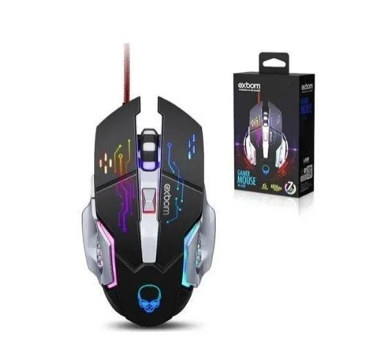 Mouse Exbom Gamer 3200dpi Led Fio Nylon 7d Jogos Usb - Mouse Gamer ...