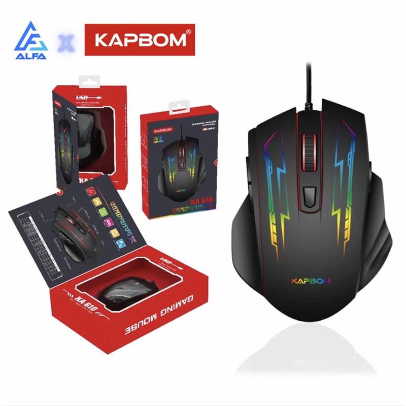 Mouse Gamer Com fio para jogos Laser KA-610 LED RGB Usb Original KAPBOM - Mouse Gamer - Magazine ...