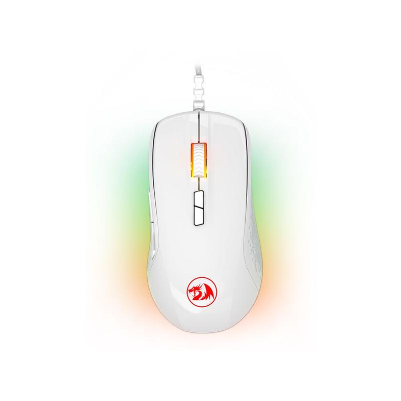Mouse Gamer Red Dragon Stormrage M718W Branco RGB Chroma 10000 Dpi 7 ...