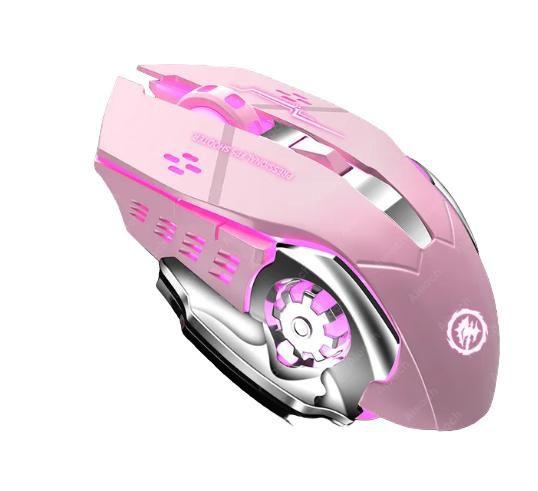 Mouse Gamer Sem Fio Recarregável ROSA Usb Retroiluminado - ZIYOU LANG ...