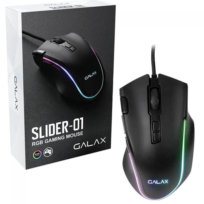 Mouse Gamer Slider Sld-01 RGB 7200 DPI 8 Botões USB Preto - Galax ...