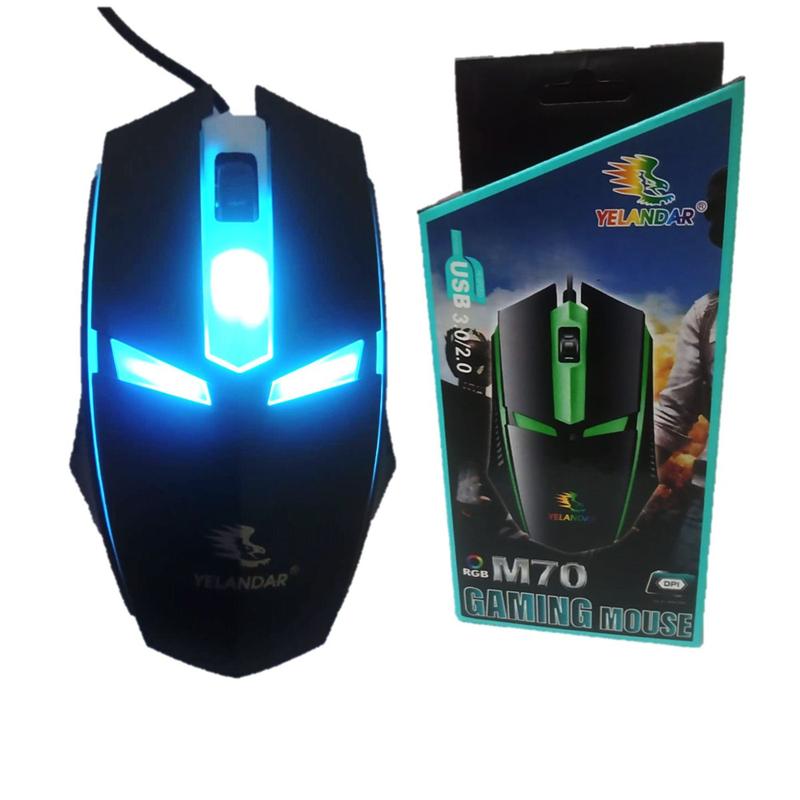 Mouse Gaming Básico rgb Yelandar M70 Com Fio Usb 3.0 Usb 2.0 - Mouse ...