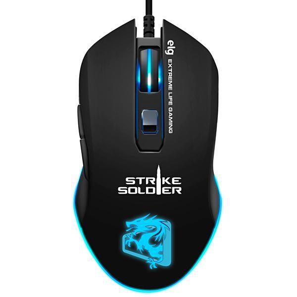 Mouse Gaming Elg Strike Soldier MGSS USB Ate 4.800 Dpi com Backlight ...