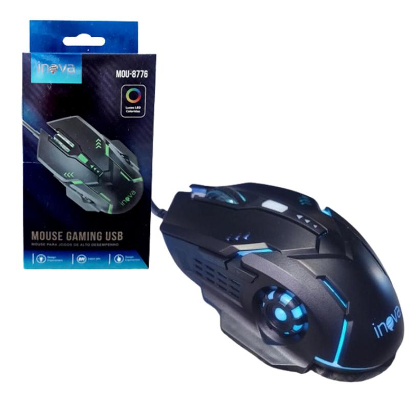 Mouse Gaming LED 7 Cores com Cabo USB 3.0 Design Ergonômico - Inova ...