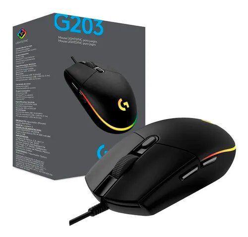 Mouse Logitech G203 RGB, 8.000 DPI, Preto, USB - Mouse - Magazine Luiza
