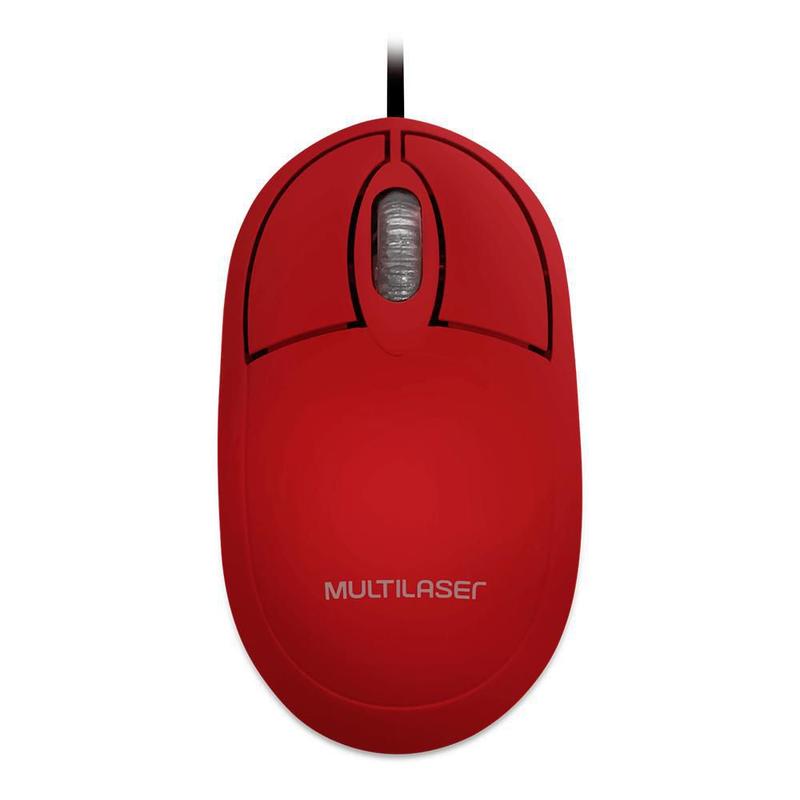 Mouse Multilaser Classic Usb Vermelho - Mo003 - Mouse - Magazine Luiza