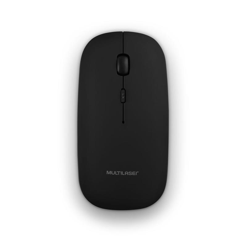 Mouse Multilaser Sem Fio 2.4 Ghz USB Recarregavel Lithium Preto MO290 ...