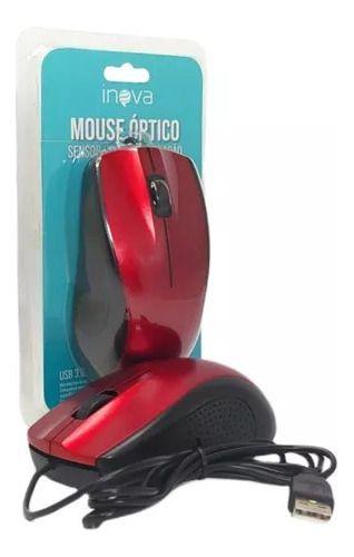 Mouse Óptico Com Fio Inova Mou-8606 Usb 3.0 Plugar E Usar - Tuttistore ...