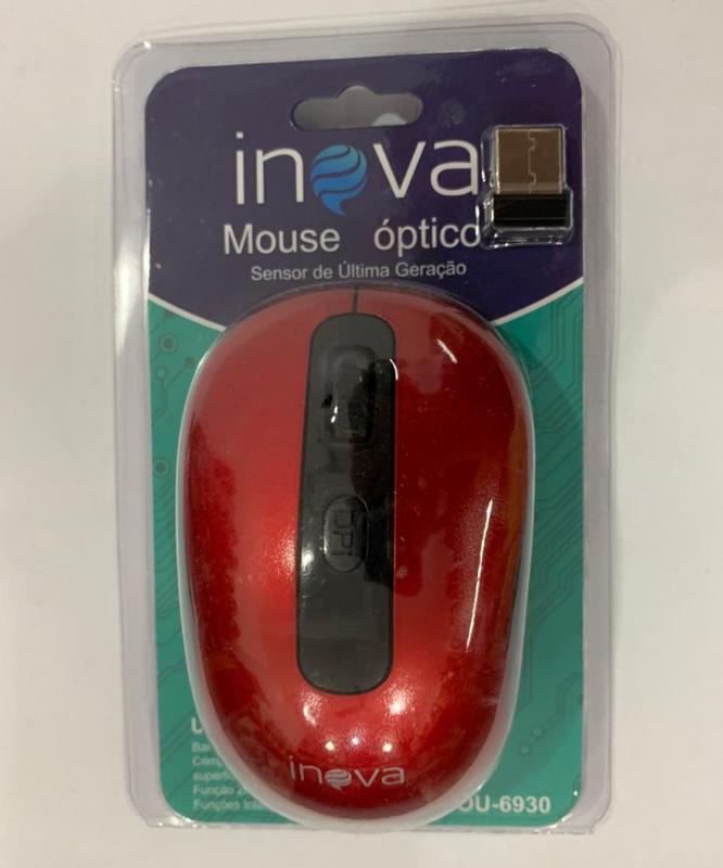 Mouse óptico sem fio Inova vermelho - Mouse sem Fio - Magazine Luiza