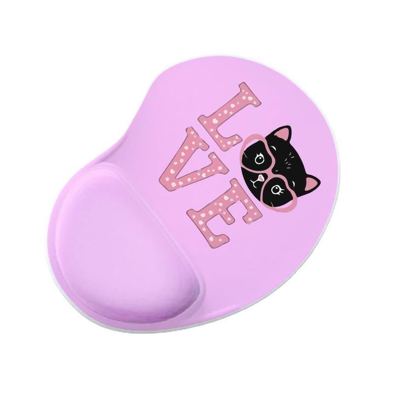 Mouse Pad Ergonomico Gota Gato Preto Love Black - Polo Cat - Mouse Pad ...