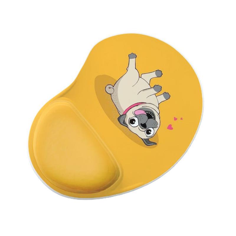 Mouse Pad Ergonomico Gota Pug Deitado Laranja - Personalize do seu ...