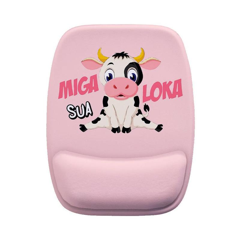 Mouse Pad Ergonomico Miga sua Loka Vaquinha Fofa - Personalize do seu ...