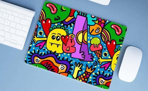 Mouse Pad Grande Infantil Lindo Monstros - Criative Gifts - Mouse Pad ...