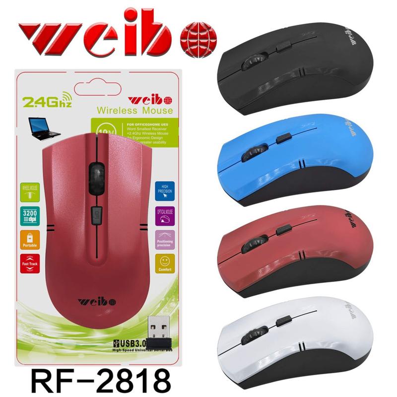 Mouse Sem Fio 2.4g Wireless Optical Weibo Jogador Power - Mouse ...