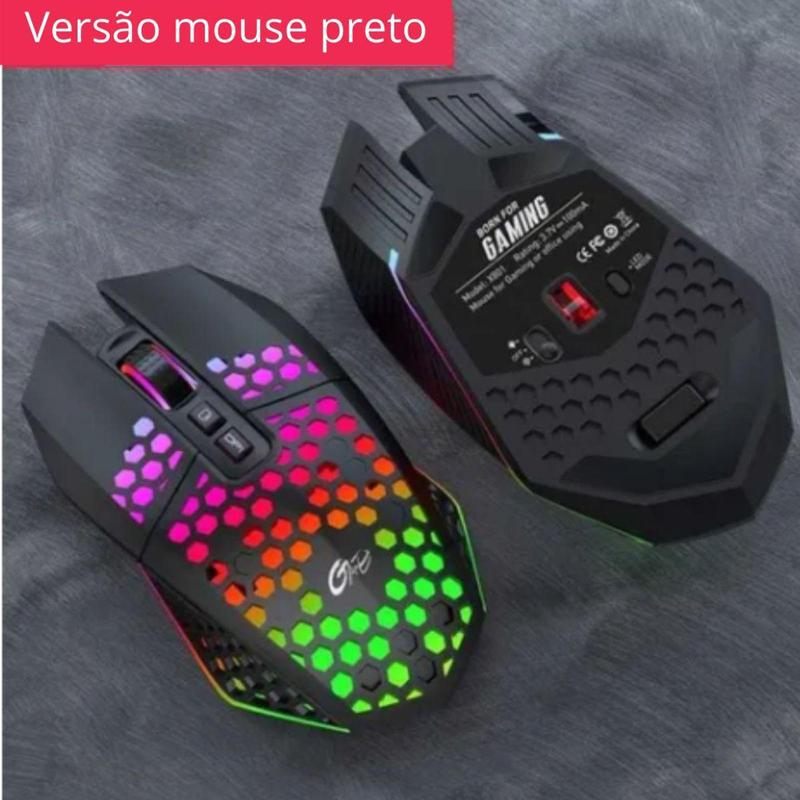 Mouse Sem Fio Gamer X801 Wireless Recarregável RGB - GameMouse - Mouse ...