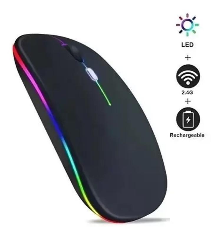 Mouse sem fio recarregável E-1300 Pro preto - mefem celulares - Mouse ...
