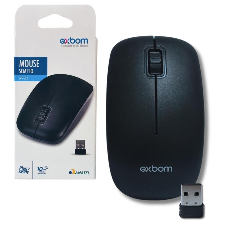 Mouse Sem Fio Receptor Usb Wireless 2.4ghz Exbom Ms-s22 - Mouse Sem Fio ...