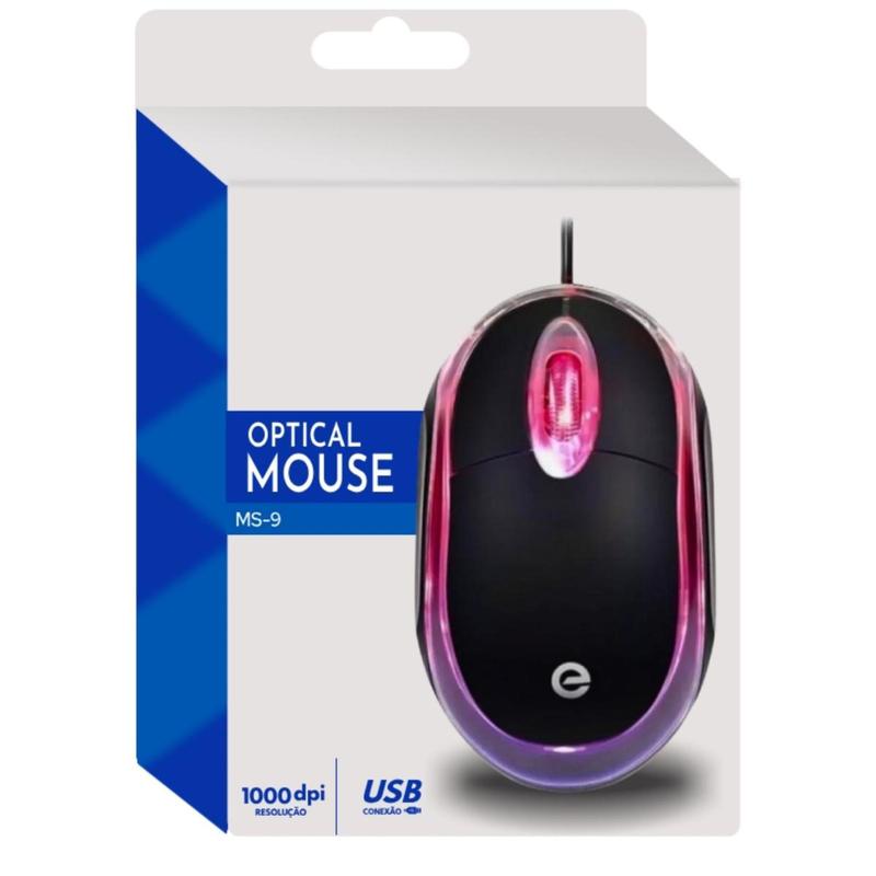 Mouse USB Conexão com Fio Pequeno Compacto 1200DPI Escritório Office MS ...