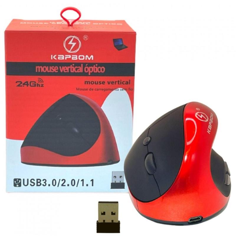 Mouse Vertical Ergonomico Sem Fio Kapbom Ka-625 - Mouse - Magazine Luiza