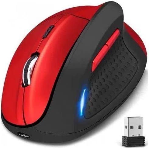 Mouse Vertical, Led, 1600DPI, Mouse Preciso, USB, Sem Fio, Baixo Delay ...
