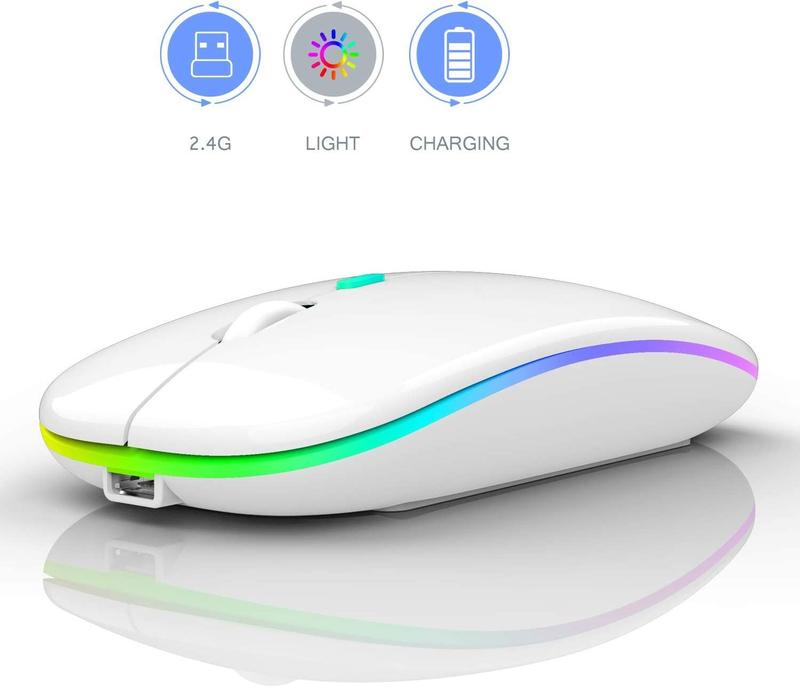 Mouse Wireless Recarregável Led Rgb 2.4 Ghz Sem Fio Barato - Inland ...