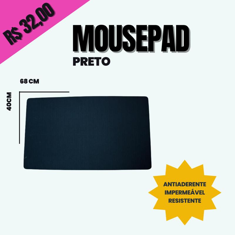 Mousepad Liso Gamer Profissional 68x40x2mm Alta qualidade Alta ...