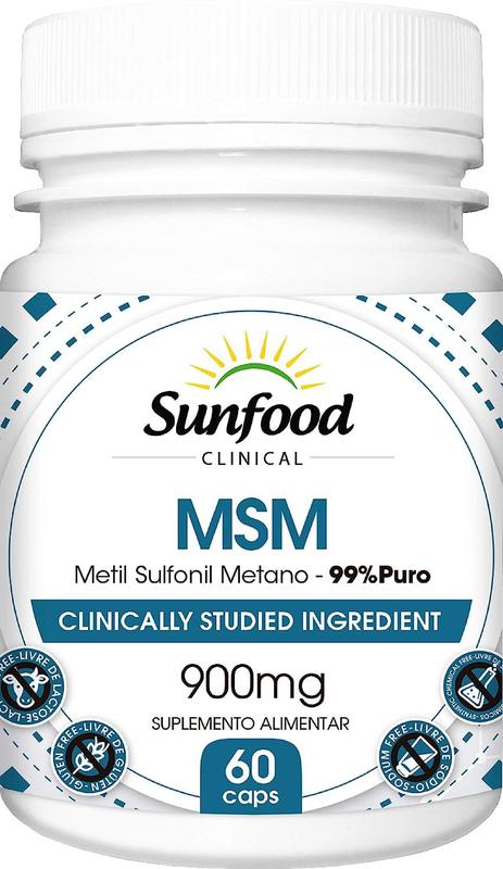 MSM Metilsulfonilmetano 900 mg Sunfood 60 Cápsulas - Vitaminas A-Z - Magazine Luiza